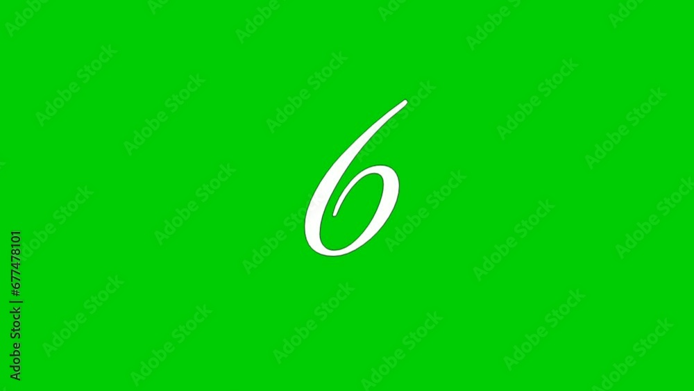 Countdown cartoon number ten 10 to one 1 motion graphics animation on ...