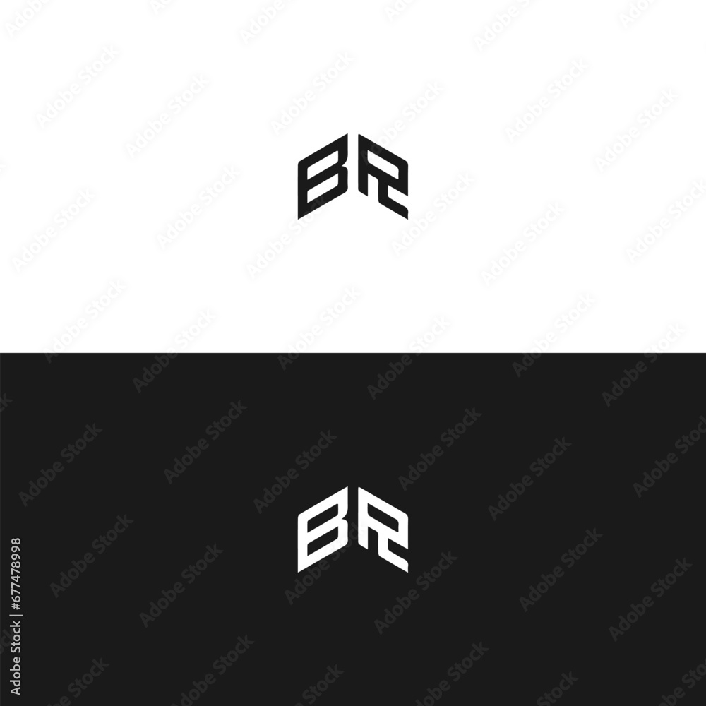 BR logo. B R design. White BR letter. BR, B R letter logo design ...