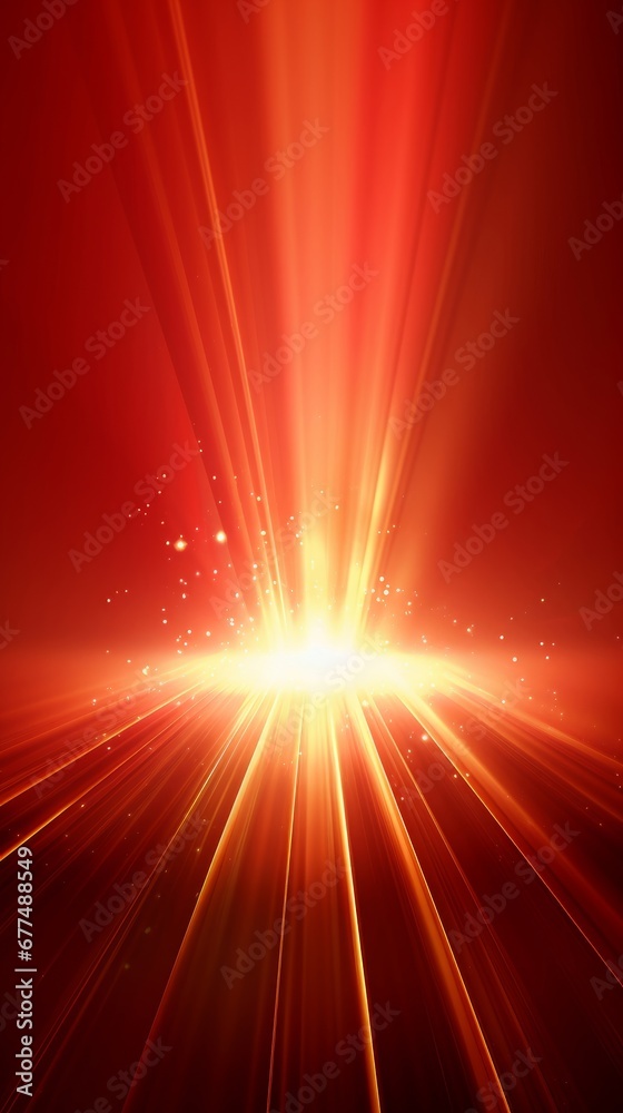Abstract red background with golden light rays effect, Generative AI ...