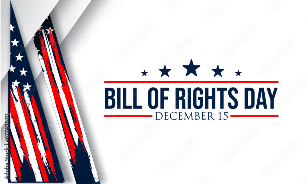 Bill of Rights Day Vector Background, a commemoration of the ...