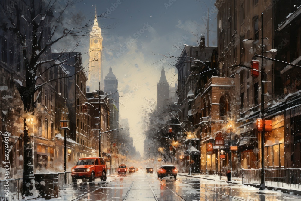 Urban Winter Scenes: Capture cityscapes with snow-covered streets ...