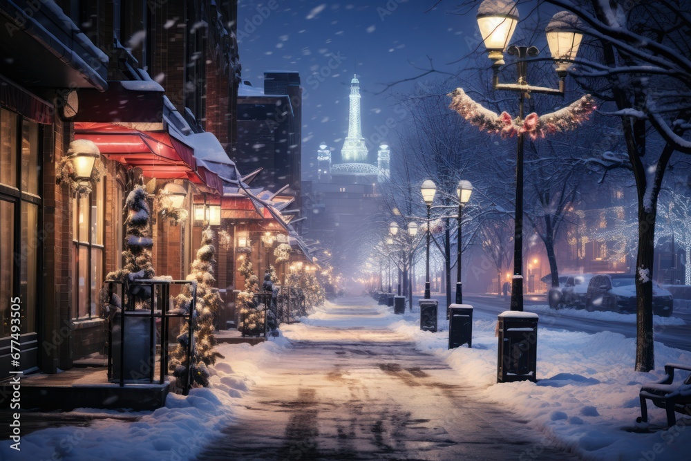 Urban Winter Scenes: Capture cityscapes with snow-covered streets ...