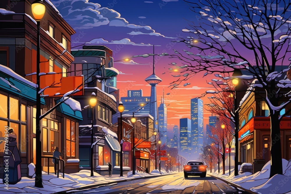 Urban Winter Scenes: Capture cityscapes with snow-covered streets ...