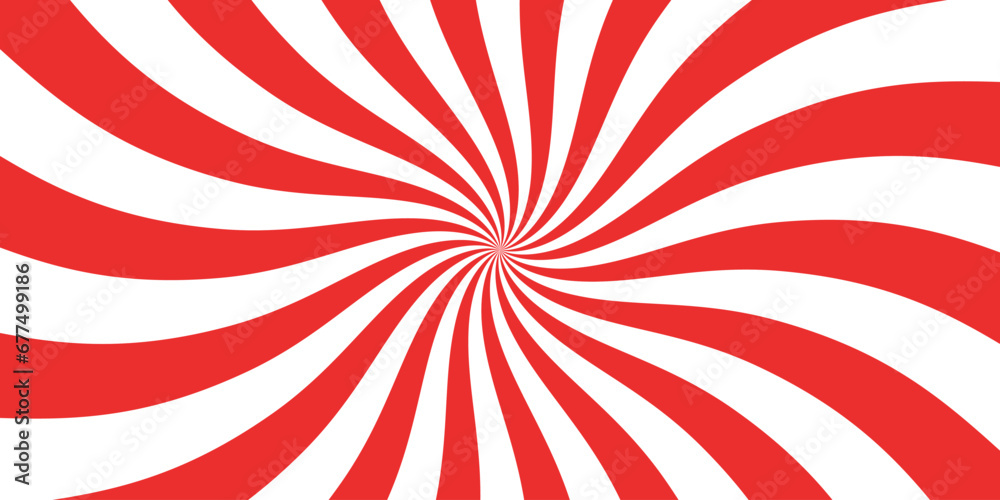 Christmas candy swirl background. Christmas candycane radial pattern ...