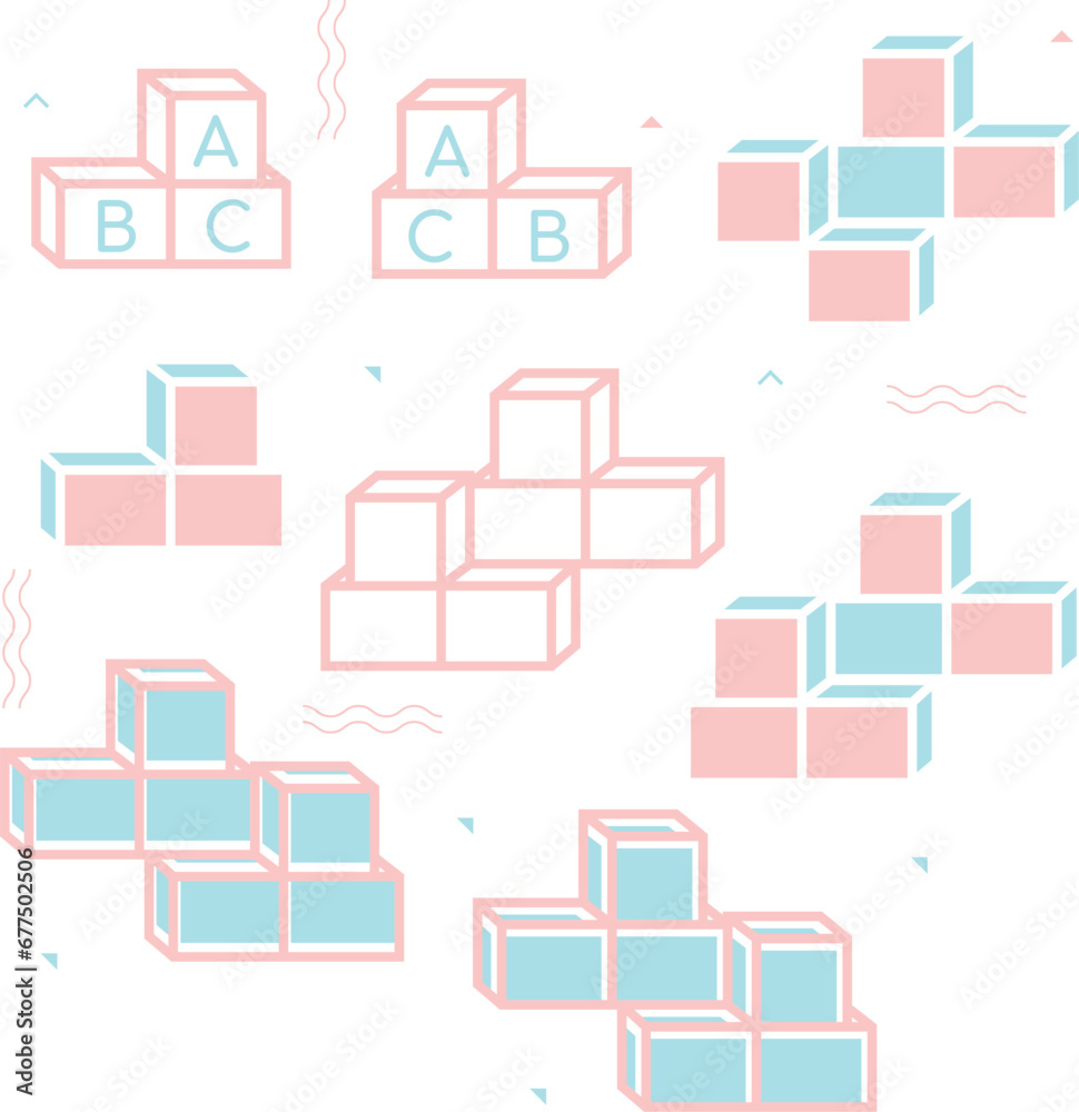 Intelligence question cube completion test iq test Vector Worksheet for ...