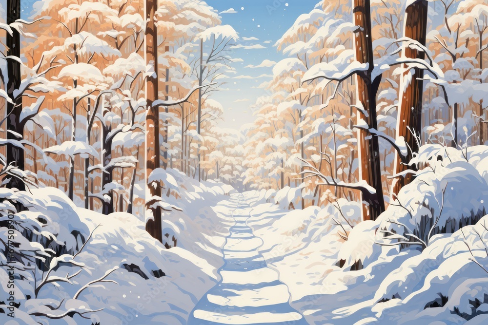 Snowy Forest Paths: Explore and photograph forest trails covered in ...