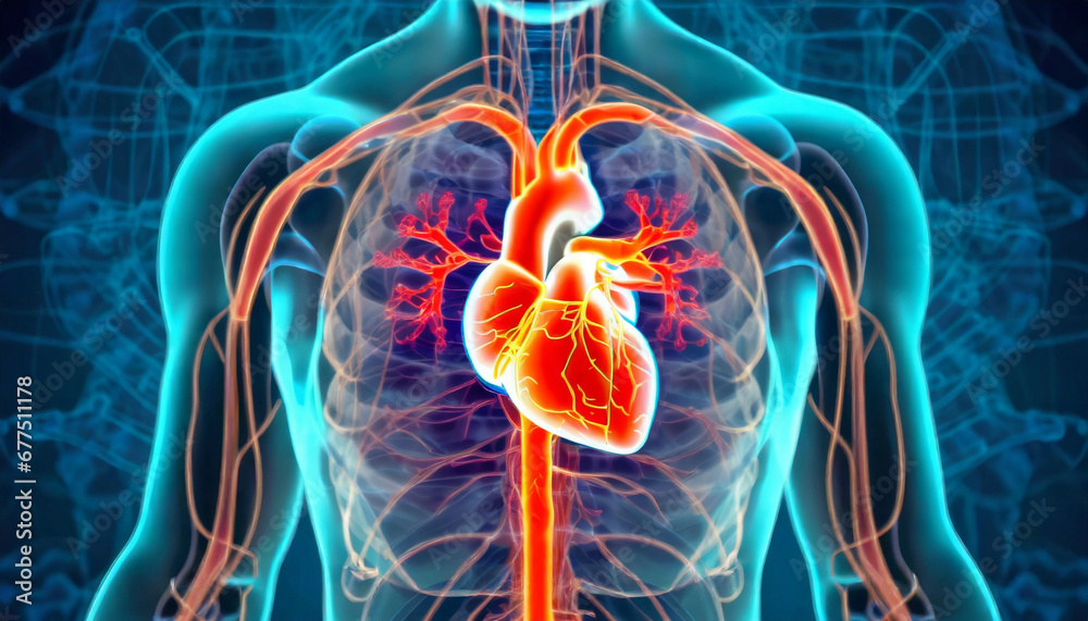 3D Visualization of the Heart Illustrating the Complex Anatomy of Vital ...