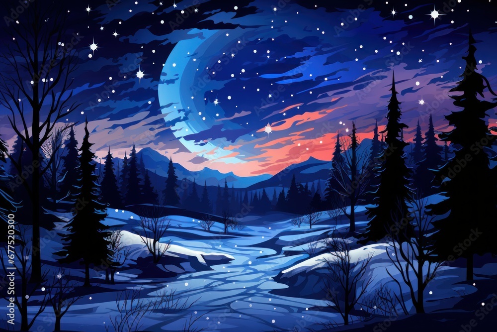 Starry Winter Nights: Long-exposure shots of the night sky in winter ...