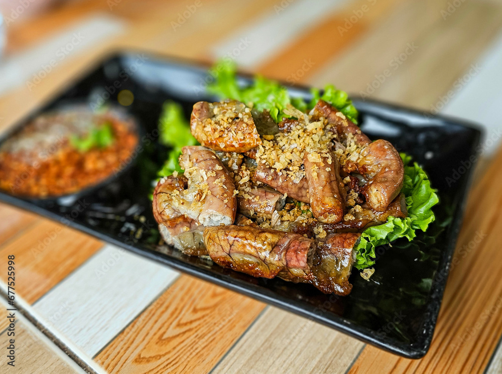 Grilled pork intestines. Grilled intestines, Roasted pork Chitterlings ...