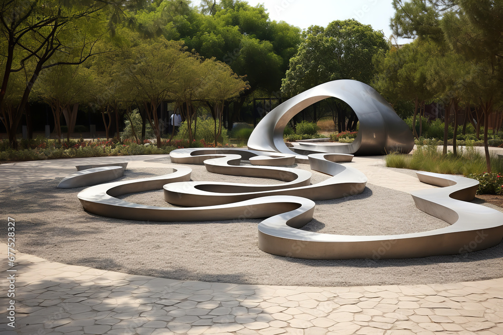 Bask in the serenity of a museum's external sculpture garden, where ...