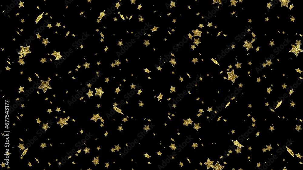 Stars loop Christmas gold LOOP TILE with alpha. This texture of golden ...