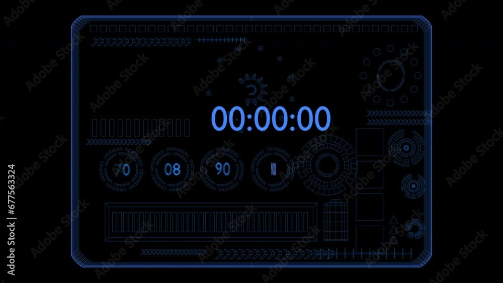 2024 wireframe display data UI tech screen Infographic futuristic hud ...