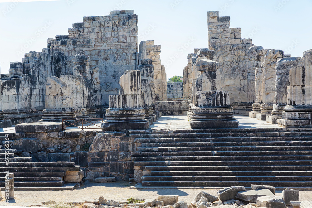 Ruins of Pronaos of Great Temple of Apollo at Didyma, Turkey Stock ...