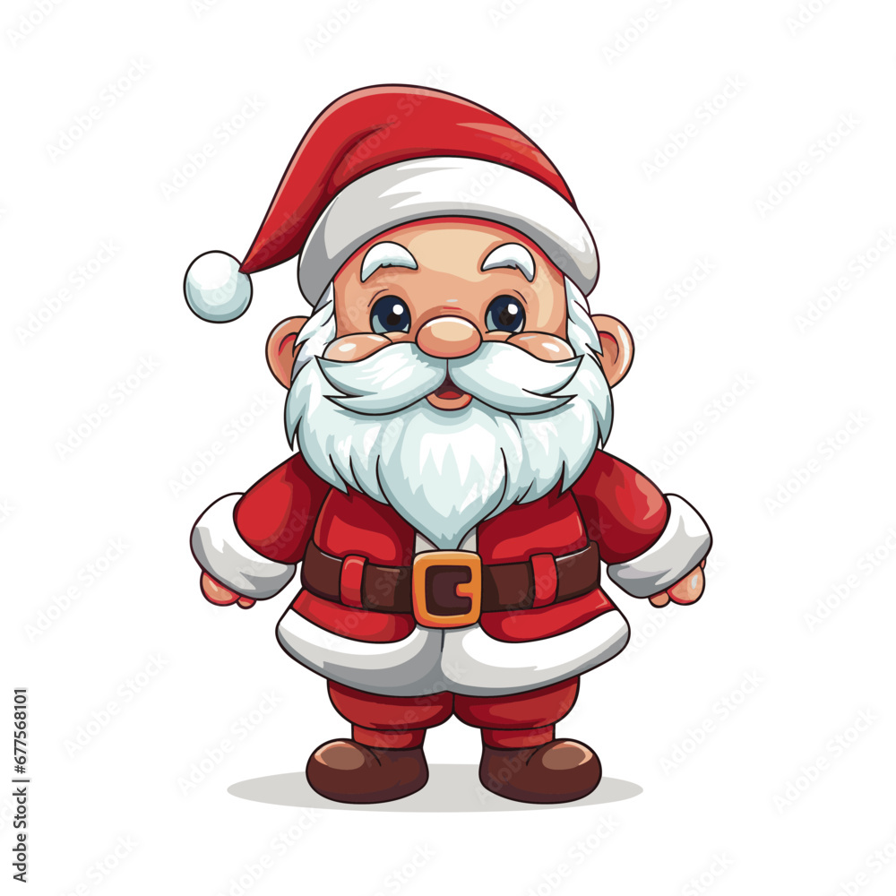 Cartoon cute santa claus vector cartoon illustration vector Stock ...
