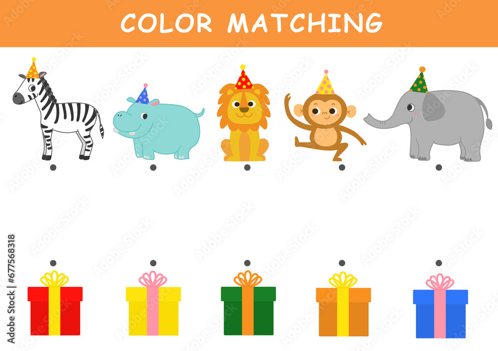 Color matching game for preschool kids. Color Matching Activities for ...
