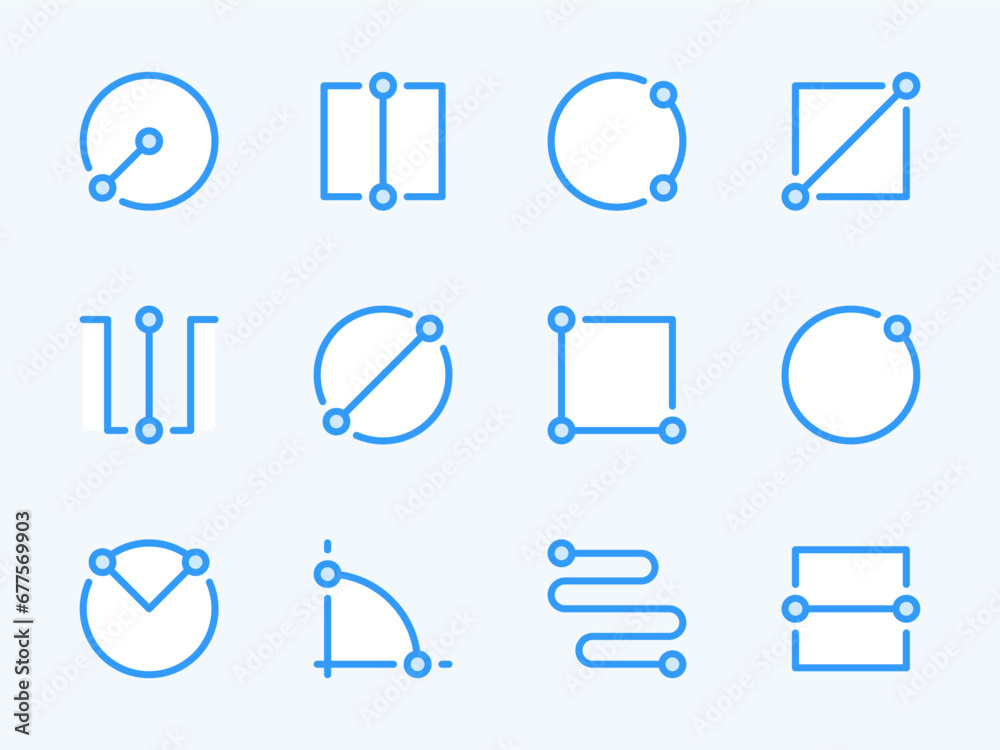 Measurement and Dimension vector line icons. Size and Scale Measure ...