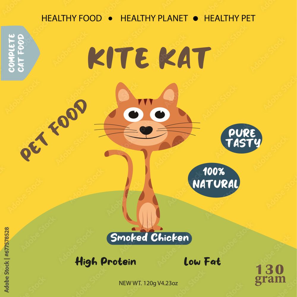 Pet Food Label Templates Set. Abstract Vector Packaging Design Layouts ...