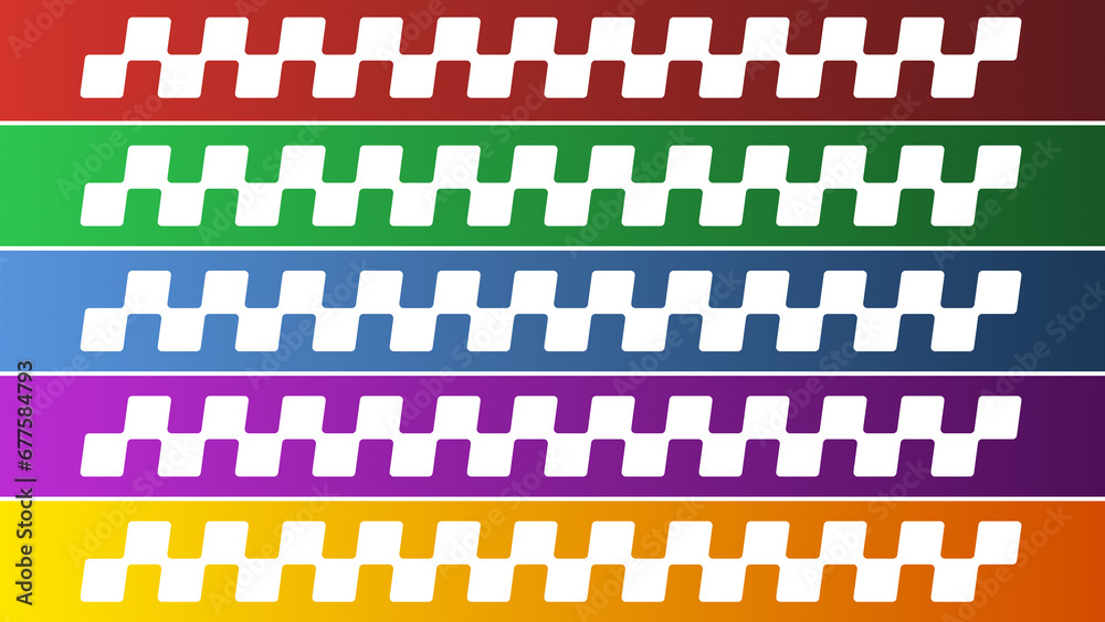 Random colour car surface body stripes. Motion stickers for tuning ...