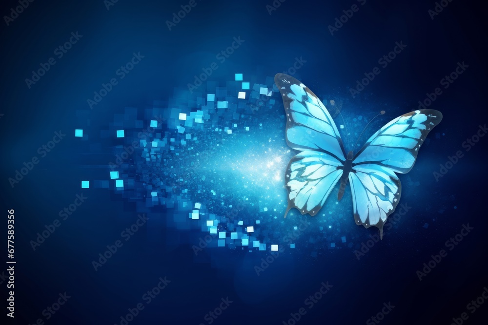 Abstract Business digital transformation innovative of butterfly life ...