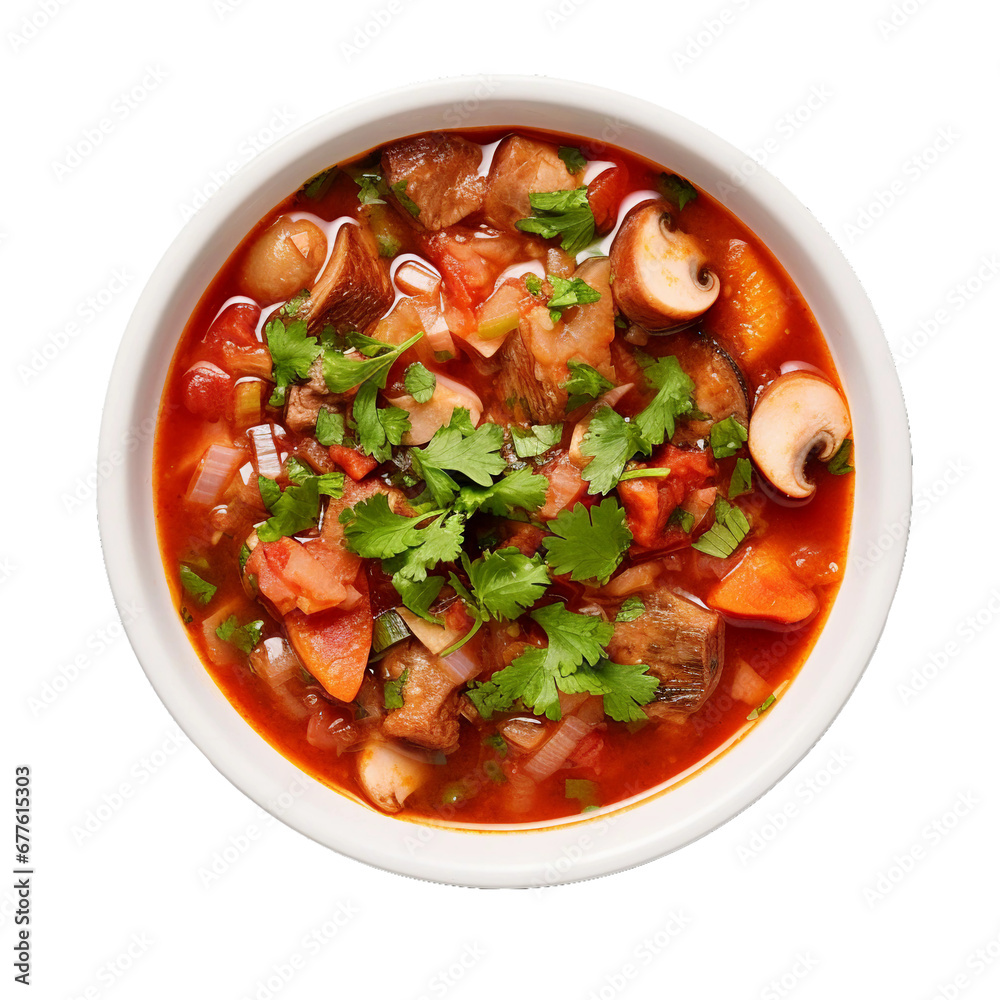 Menudo , top view, transparent background, isolated image, generative ...