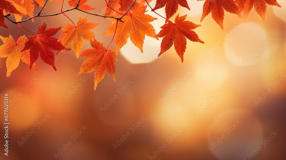 nature fall color backdrop close illustration tree light, leaf orange ...