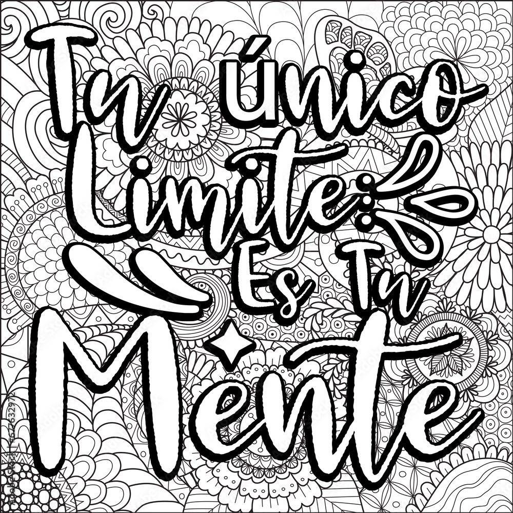 motivational quotes coloring pages design. yourself words coloring book ...