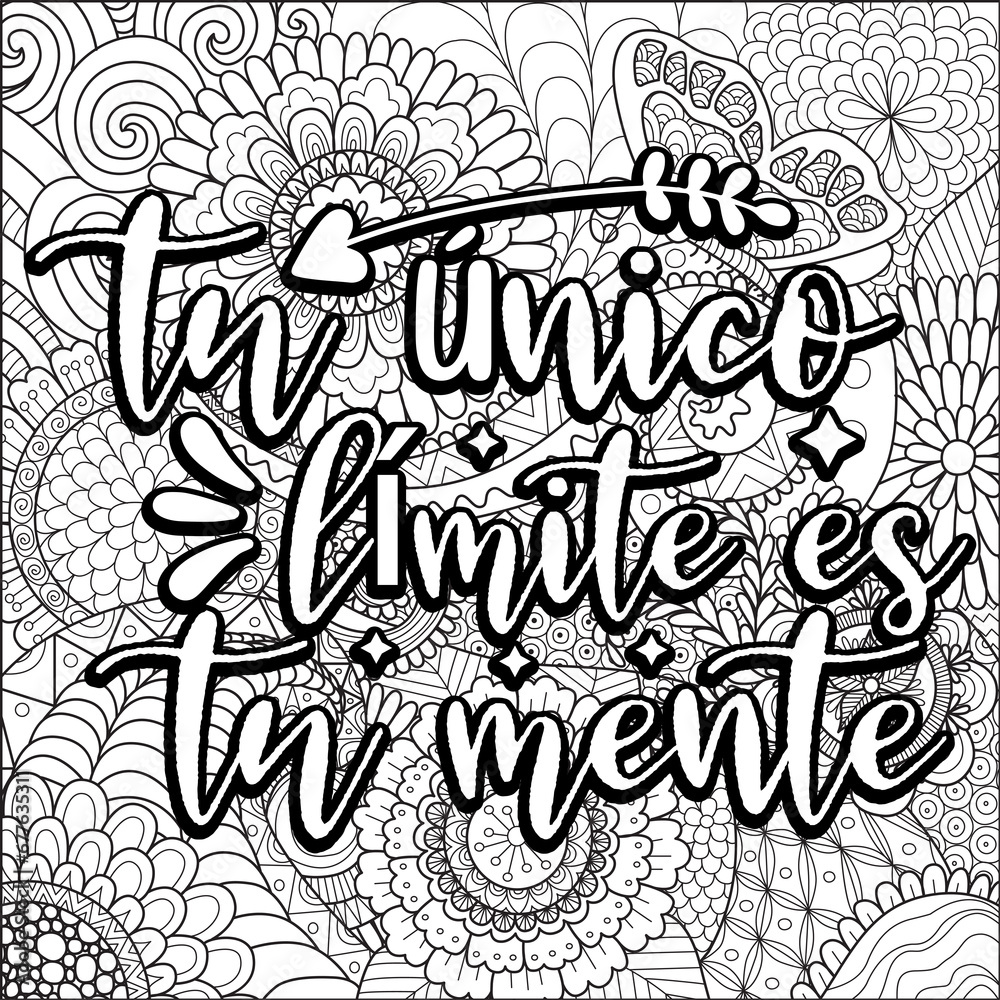 motivational quotes coloring pages design. yourself words coloring book ...