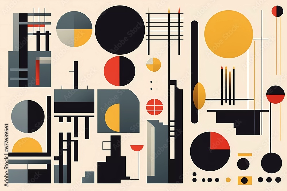 brutalist shapes, cool geometric shapes, minimalist bauhaus graphic ...