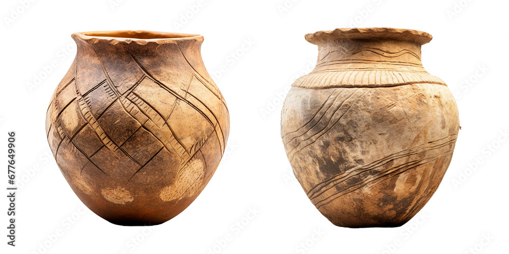 Neolithic Pottery Vessel, transparent background, isolated image ...