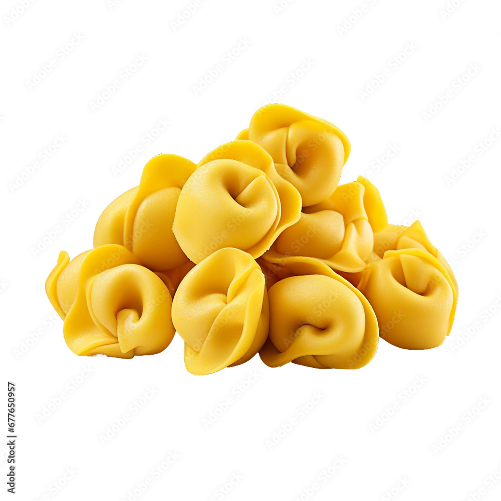 Tortellini, transparent background, isolated image, generative AI Stock ...