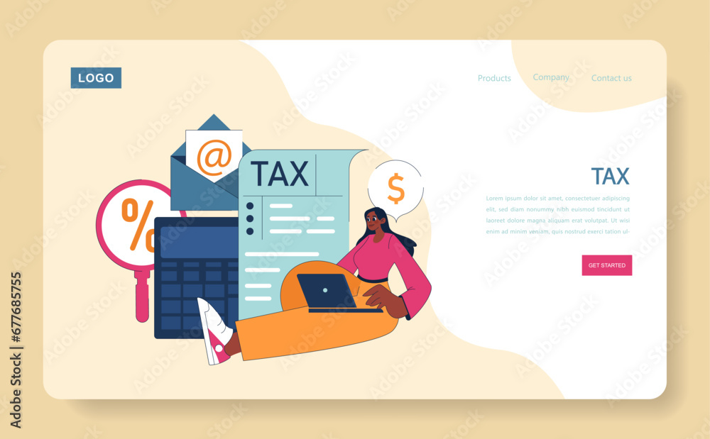 Digital Tax Management Simplified. A confident woman efficiently ...