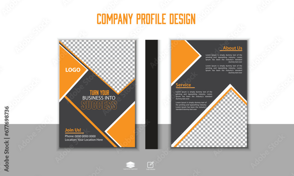 Vetor de Annual report brochure flyer design template vector, Leaflet ...