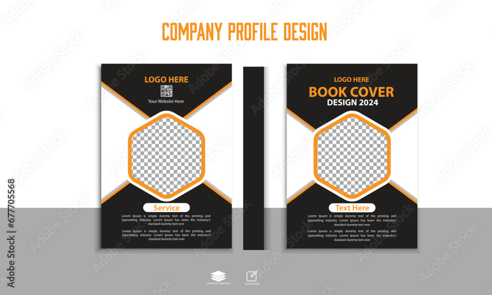 Corporate Book Cover Design Template in A4. Can be adapt to Brochure ...