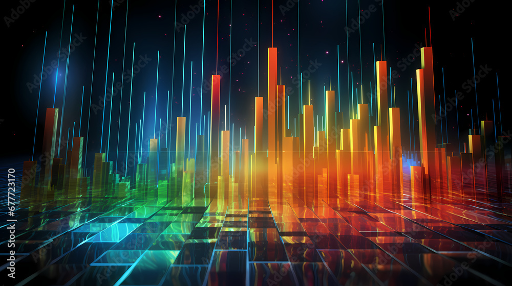 Graphic rise in stock market trading poster web page PPT background ...