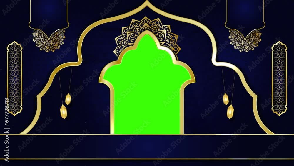 animated luxury islamic background , islamic design video template for ...