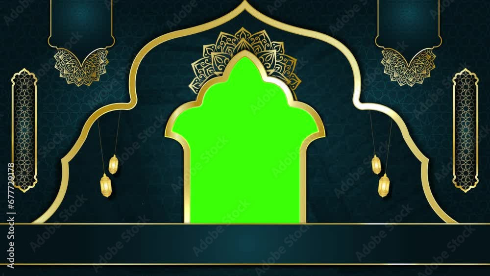 animated luxury islamic background , islamic design video template for ...