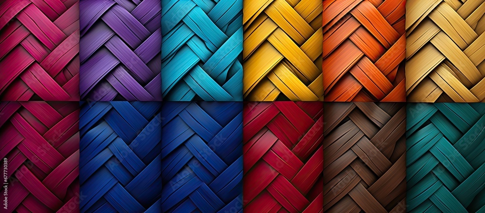 a bunch of different colored lines that are in the shape of a woven ...