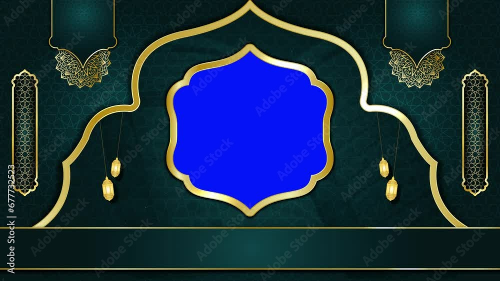 animated luxury islamic background , islamic design video template for ...