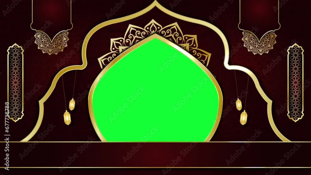 animated luxury islamic background , islamic design video template for ...