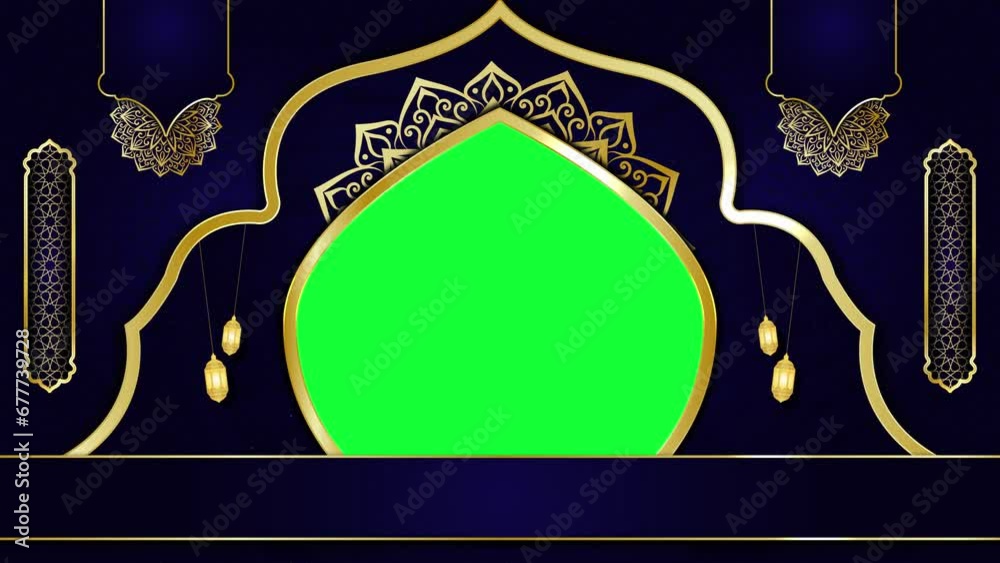 animated luxury islamic background , islamic design video template for ...