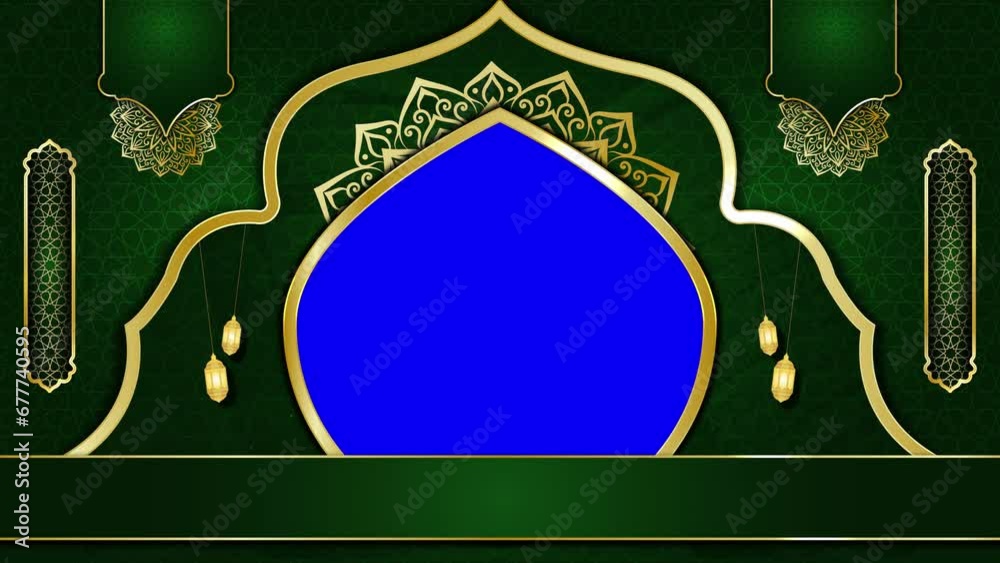 animated luxury islamic background , islamic design video template for ...