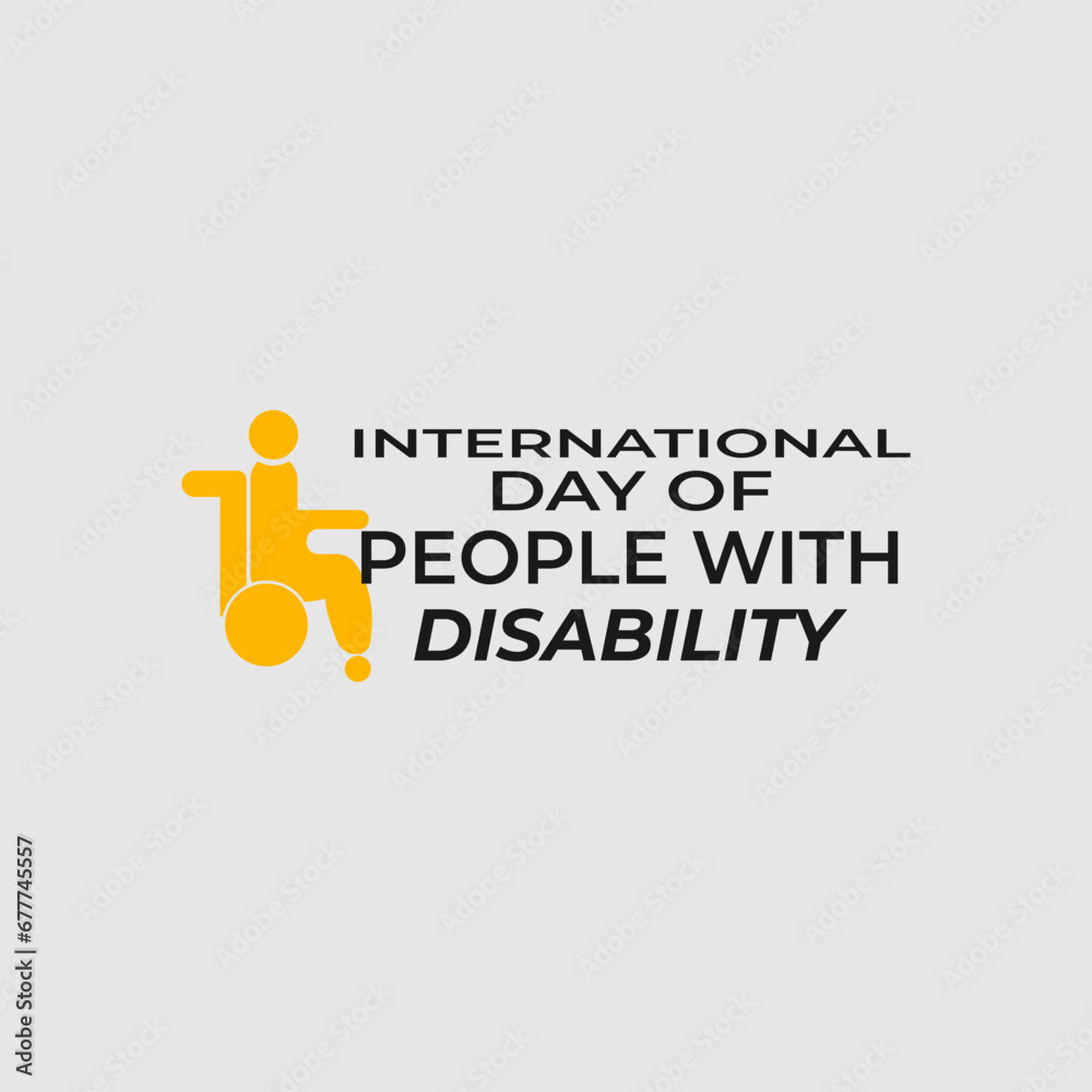 Vector International day of people with disability typography Stock ...