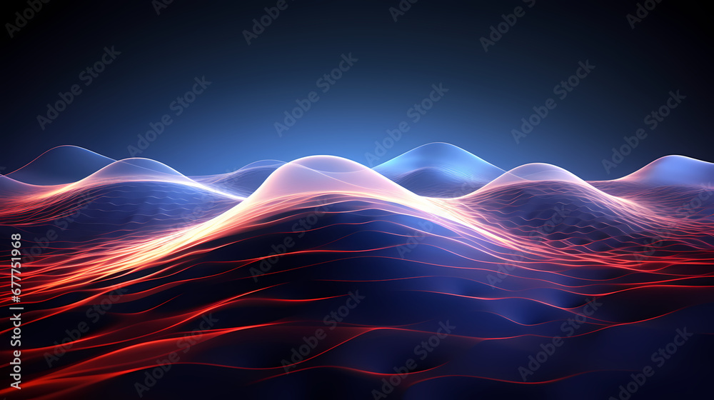 Sound bar releases 360-degree surround sound waves abstract poster web ...