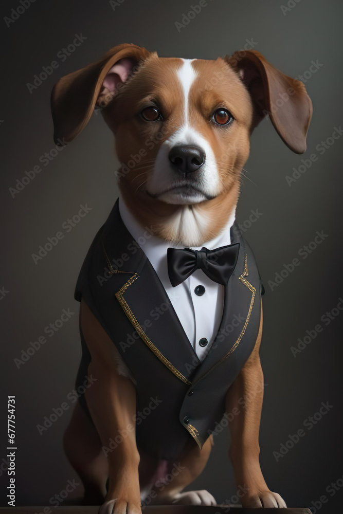 Perro en traje elegante // Dog in elegant suit En LucasWildArt ...