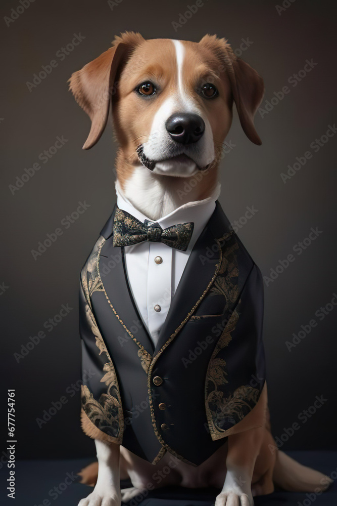 Perro en traje elegante // Dog in elegant suit En LucasWildArt ...