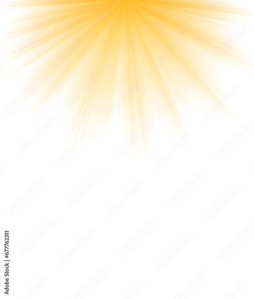 Transparent Sun ray background. Radial beam sunrise or sunset light ...