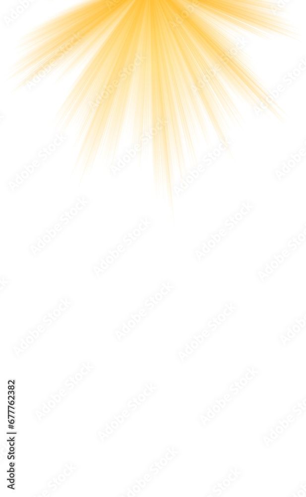 Transparent Sun ray background. Radial beam sunrise or sunset light ...