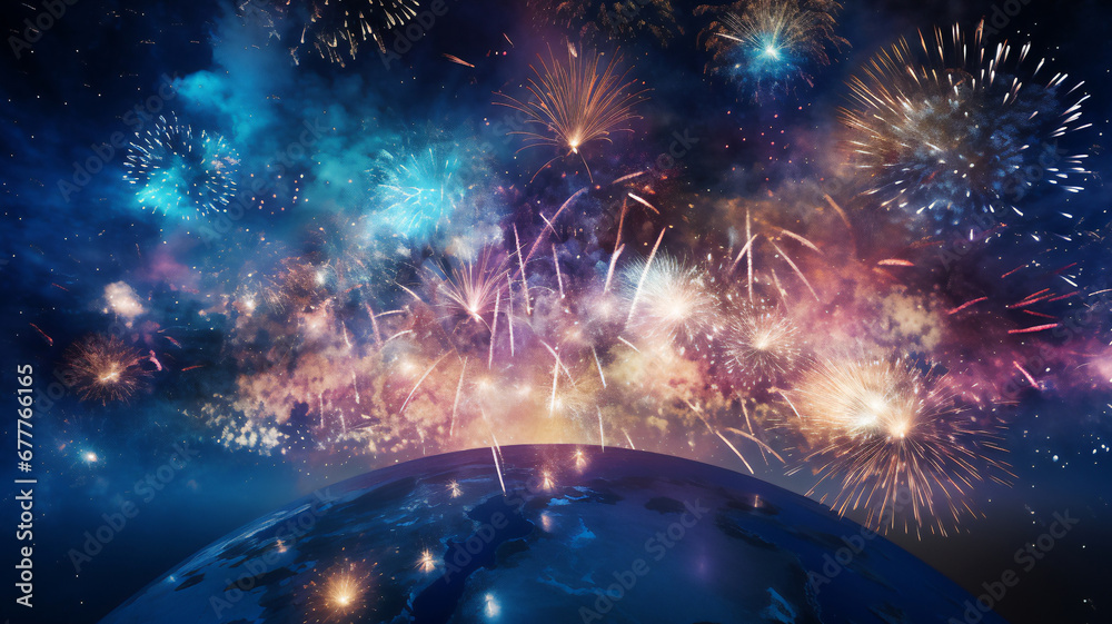 Firework display which is a festival event on Guy Fawkes bonfire night ...