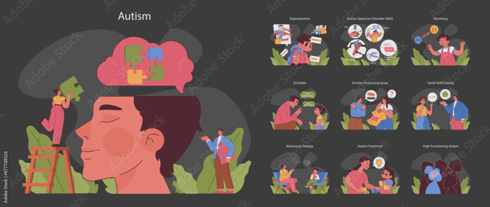 Autism awareness concept. A comprehensive look into Autism Spectrum ...