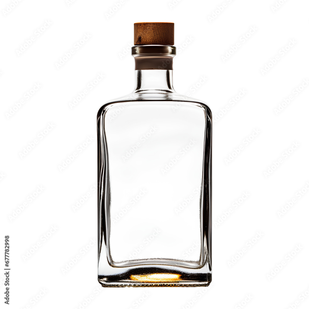 Mock up of an empty liquor bottle for the desired brand on a ...